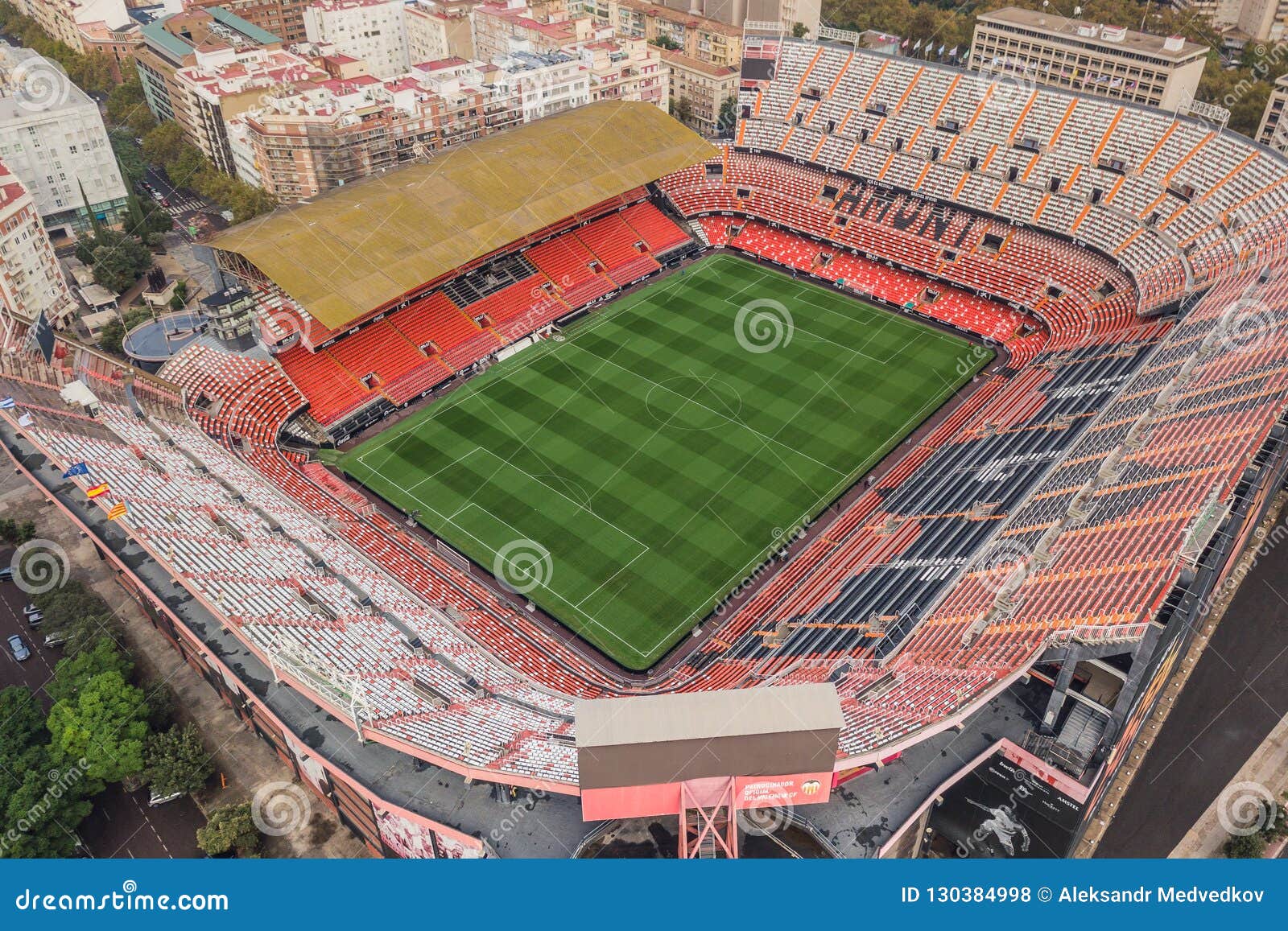 Vista Aérea Del Estadio De Mestalla Foto de archivo editorial - Imagen ...