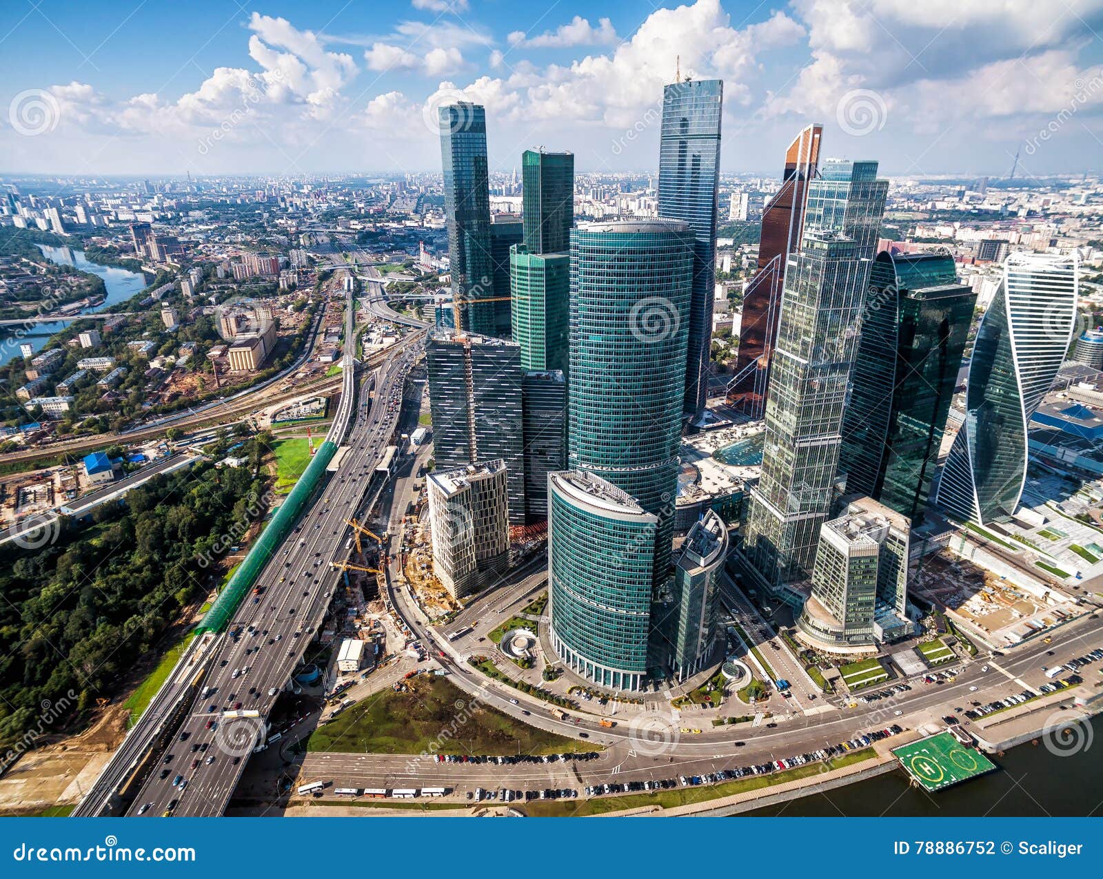 Vista Aerea Della Mosca-città Fotografia Stock - Immagine di società ...