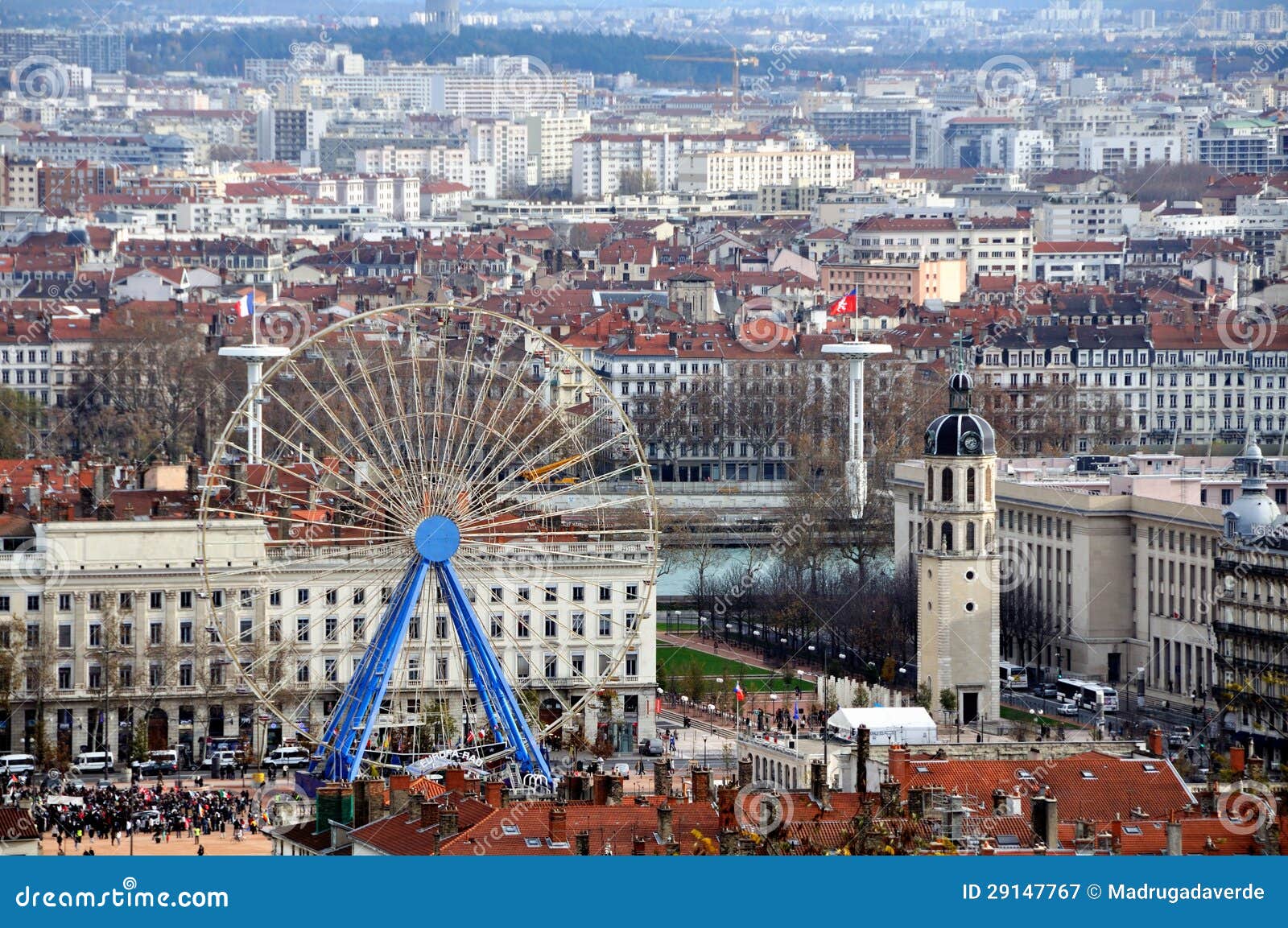 Vista Aerea Di Lione, Francia Fotografia Editoriale - Immagine di aereo ...