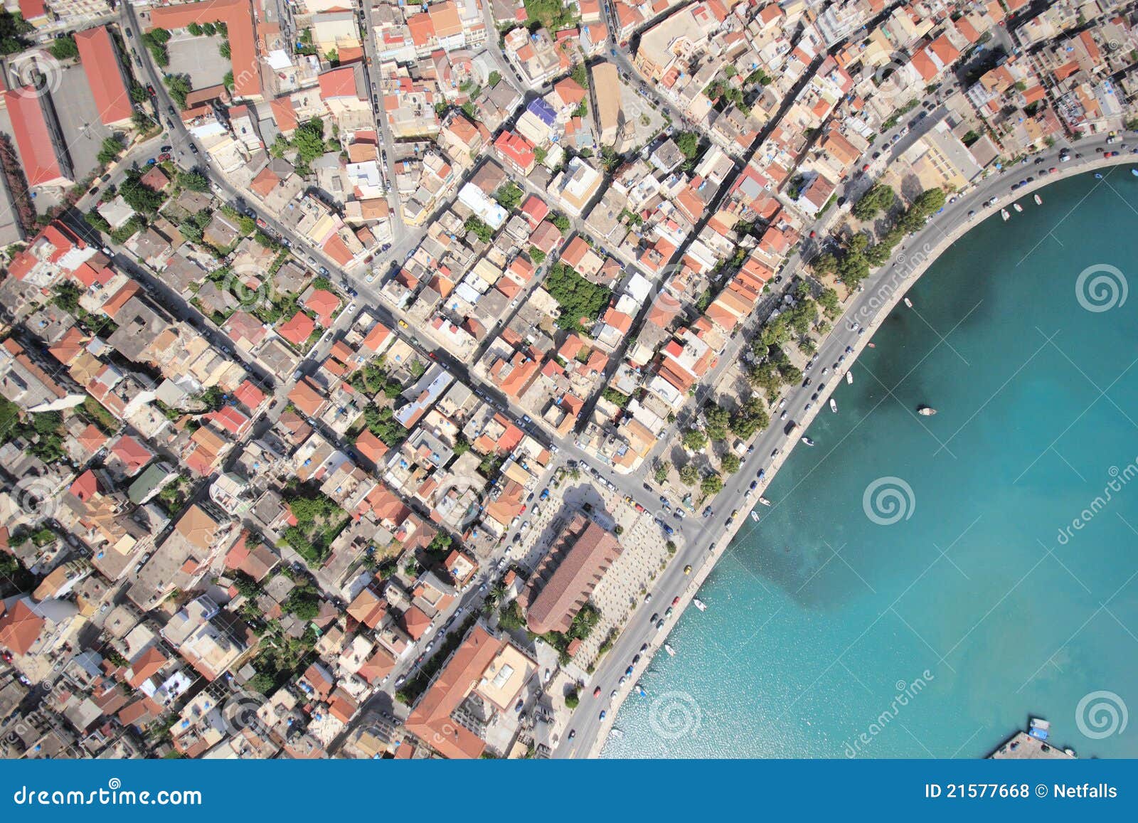 Vista Aerea Sull'isola Di Zacinto Fotografia Stock - Immagine di isola ...