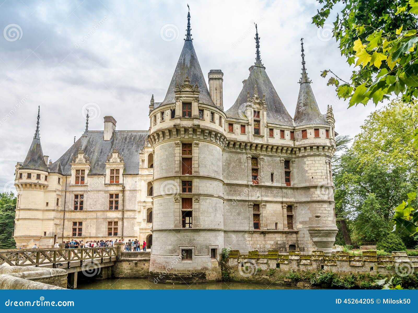 Vista Al Castello Azay Le Rideau Immagine Editoriale - Immagine di ...
