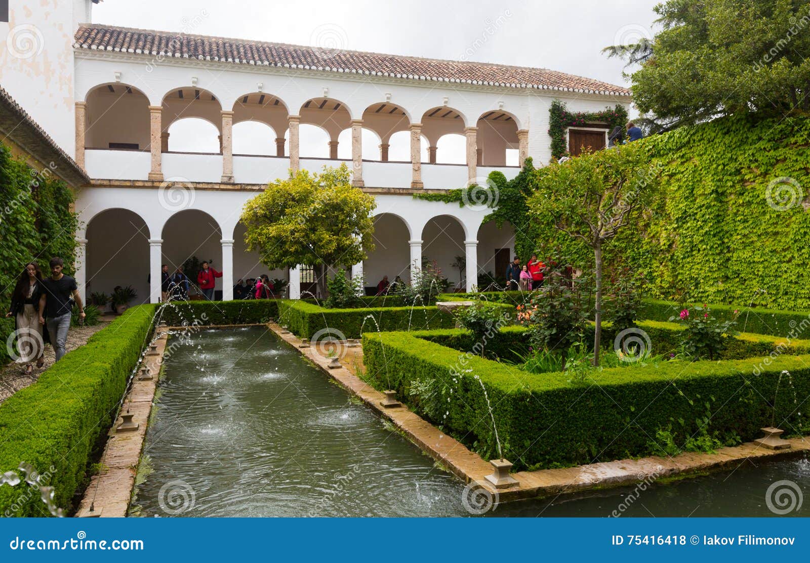 Vista Al Palazzo Di Generalife Granada Fotografia Stock Editoriale ...
