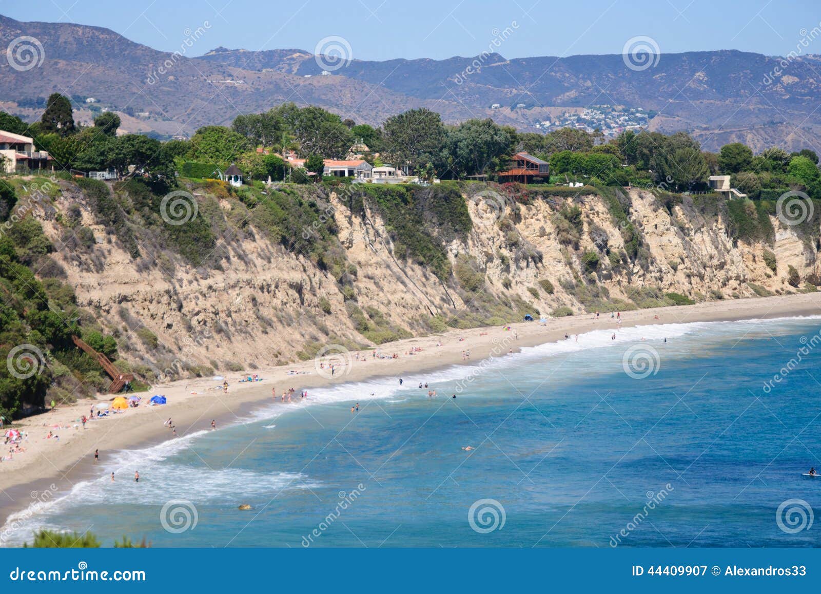 Vista Da Duma Point, Malibu California Immagine Stock - Immagine di ...