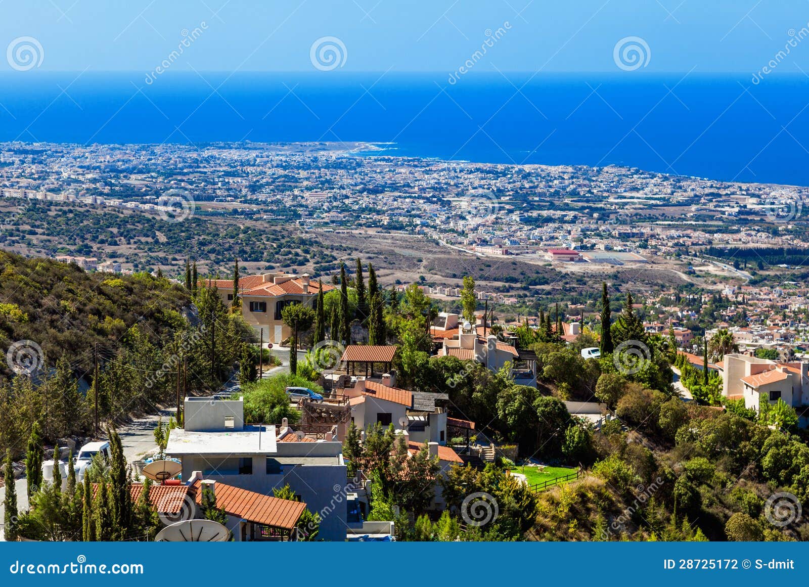 Vista Dalla Montagna, Limassol, Cipro Fotografia Stock - Immagine di ...