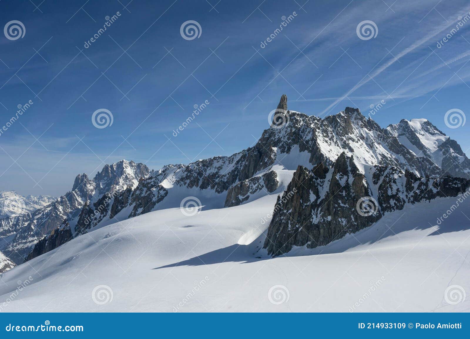 Vista De Dent Du Geant Desde Helbronner Peak Imagen de archivo - Imagen ...