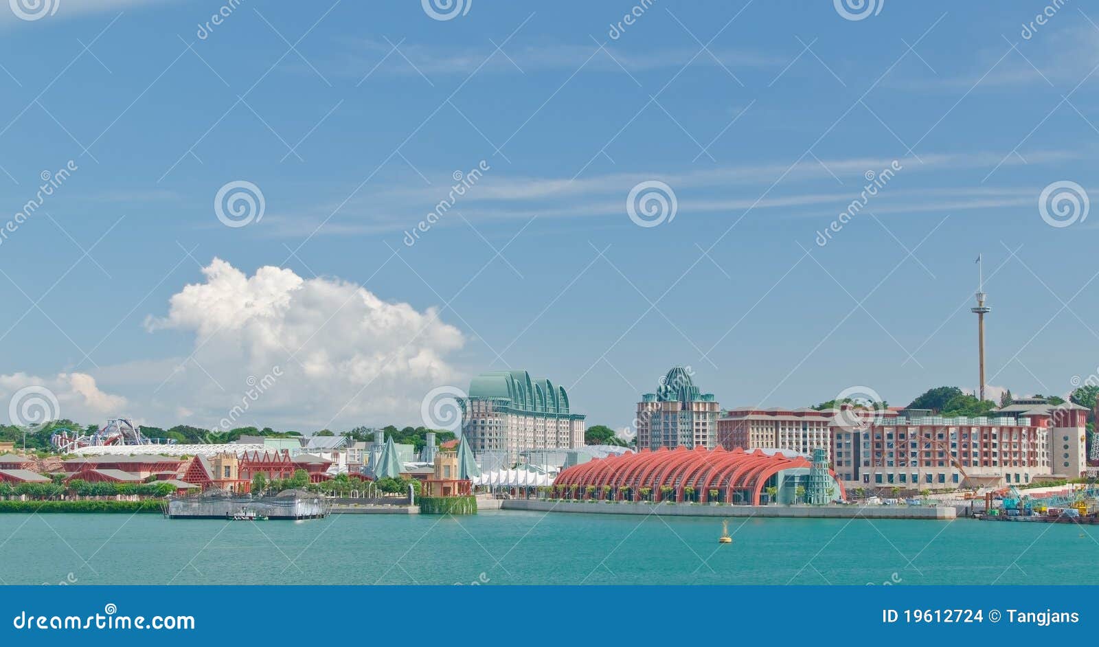 Vista De La Isla De Sentosa, Singapur Imagen de archivo editorial ...