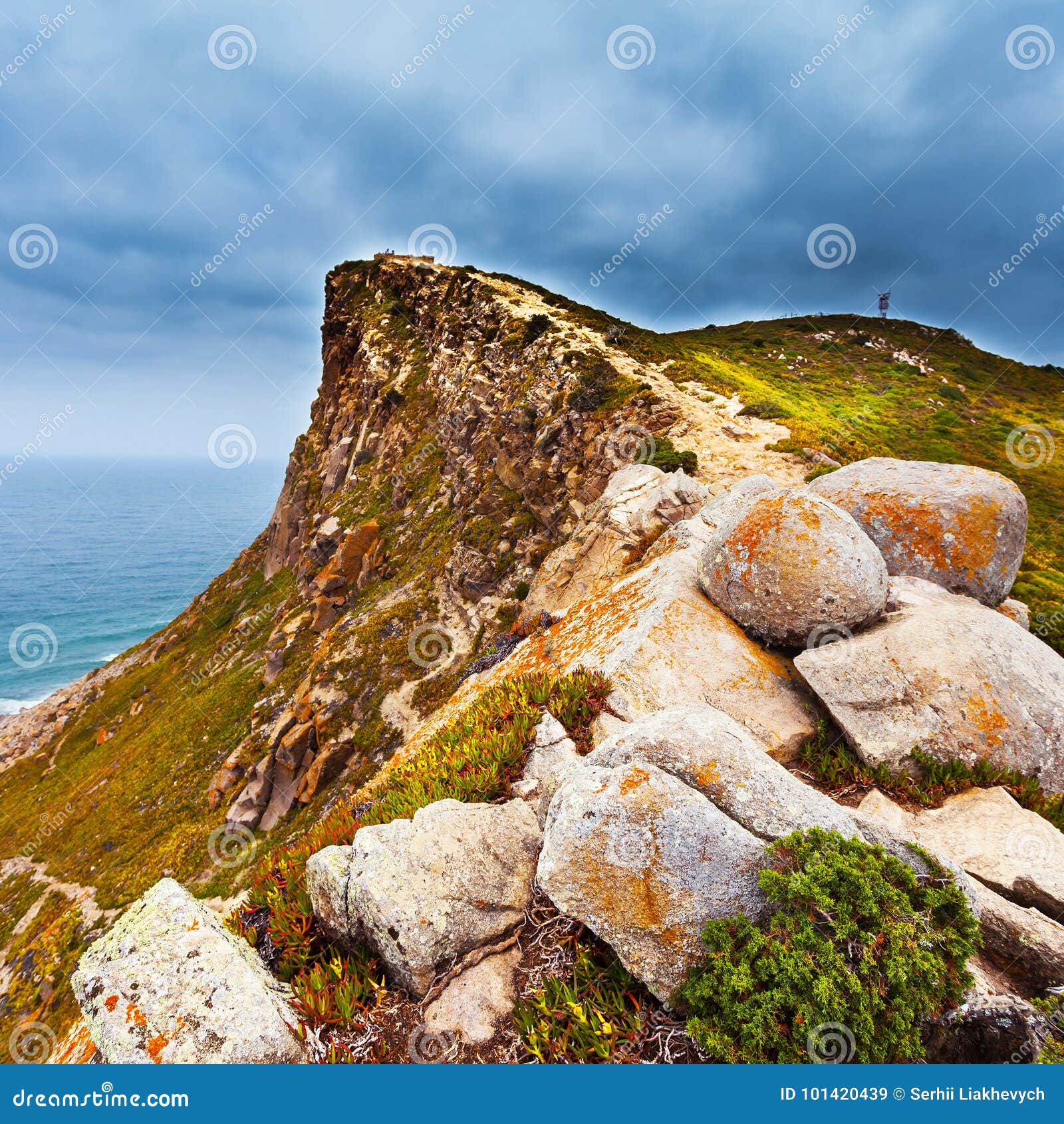 Vista Del Capo Roca, Sintra, Portogallo Immagine Stock - Immagine di ...