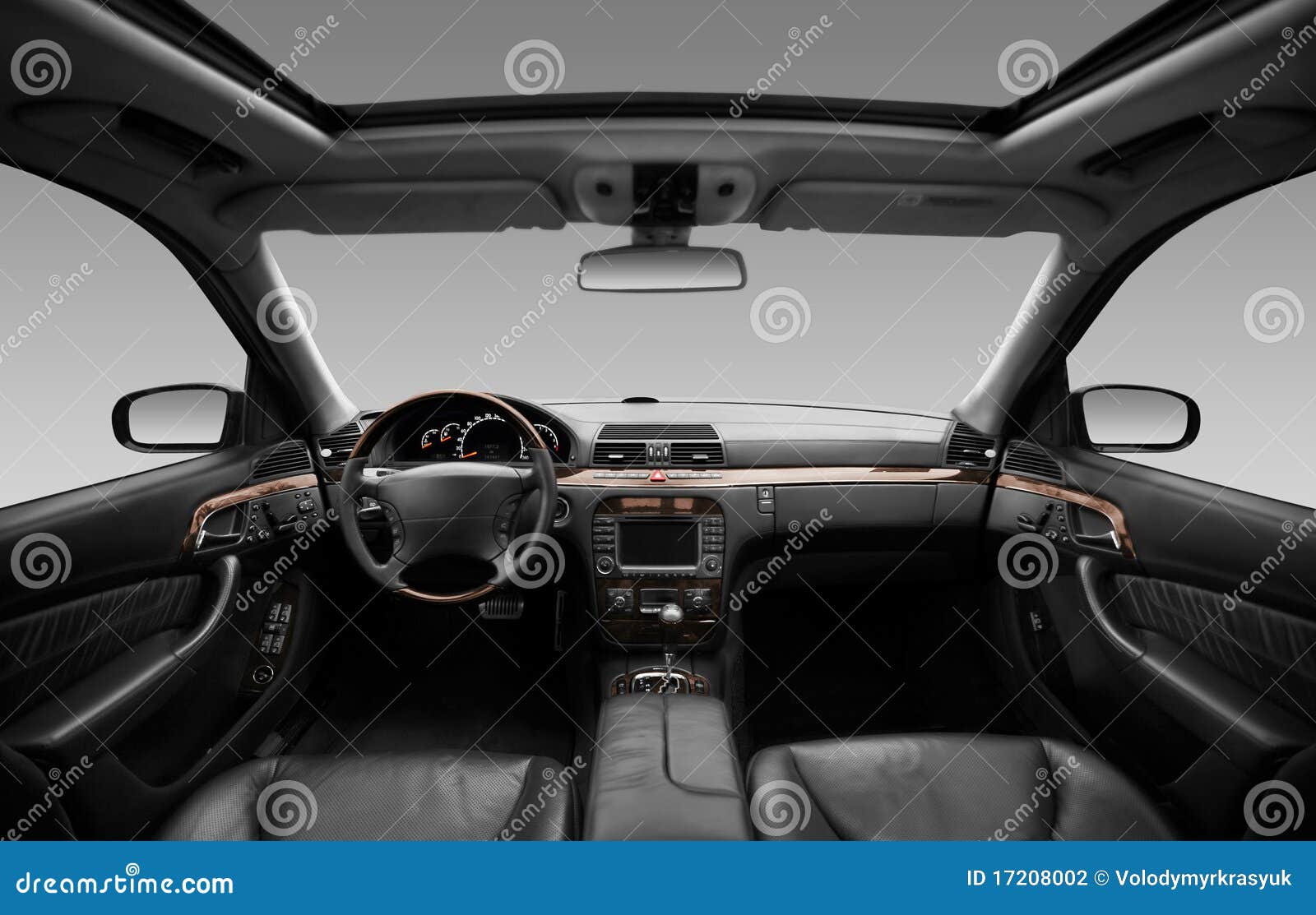 Vista Del Interior De Un Automóvil Moderno Fotografía de archivo ...