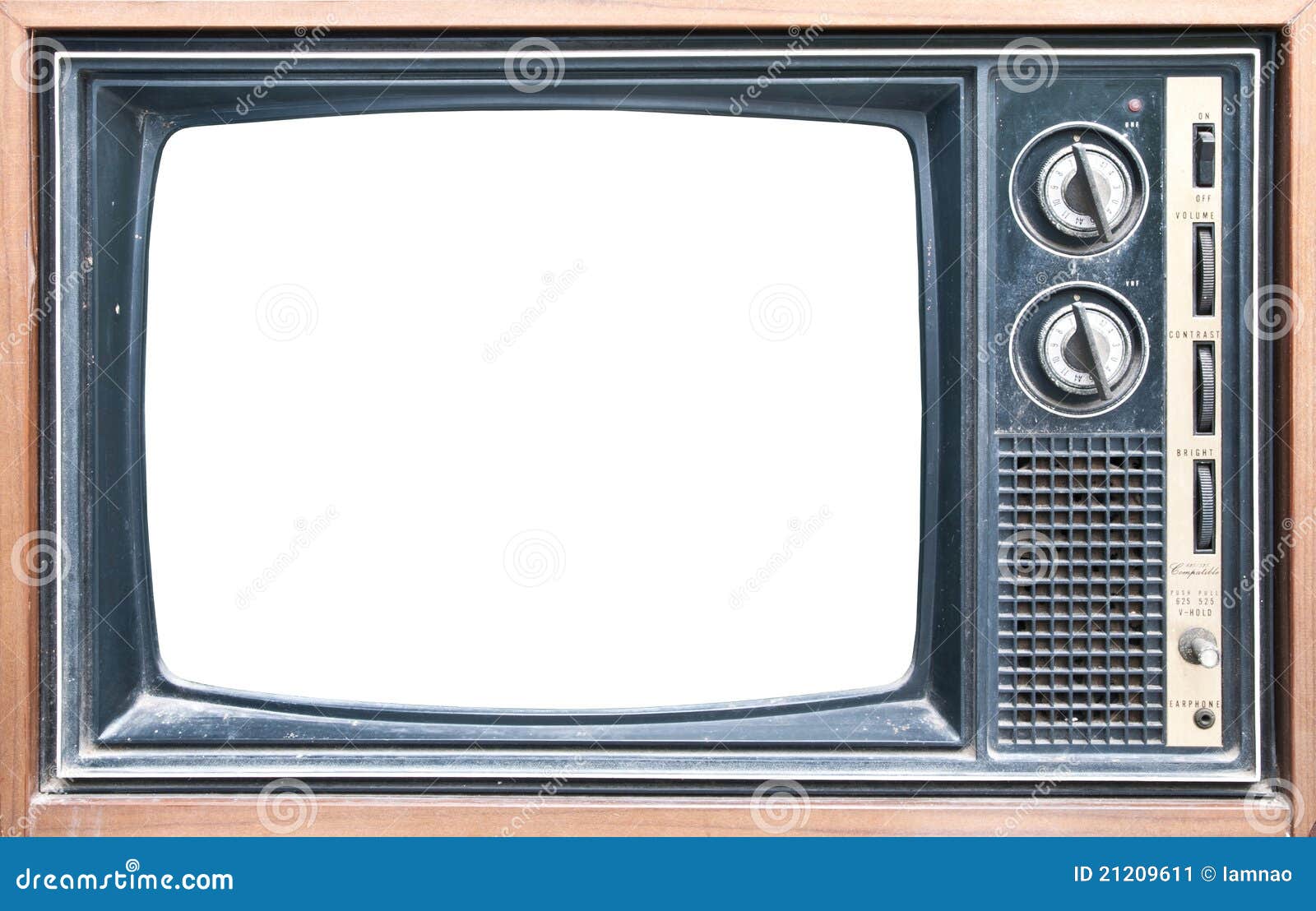 Vista Delantera De La TV Retra Imagen de archivo - Imagen de retro ...