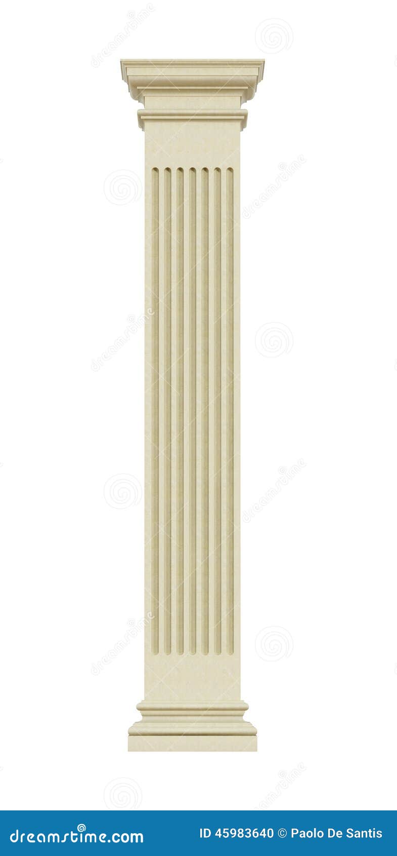 Vista Delantera De Una Columna De Piedra Rectangular Stock de ...
