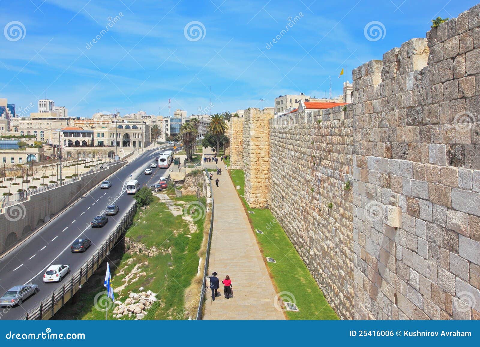 Vista di nuova Gerusalemme fotografia stock. Immagine di parete - 25416006