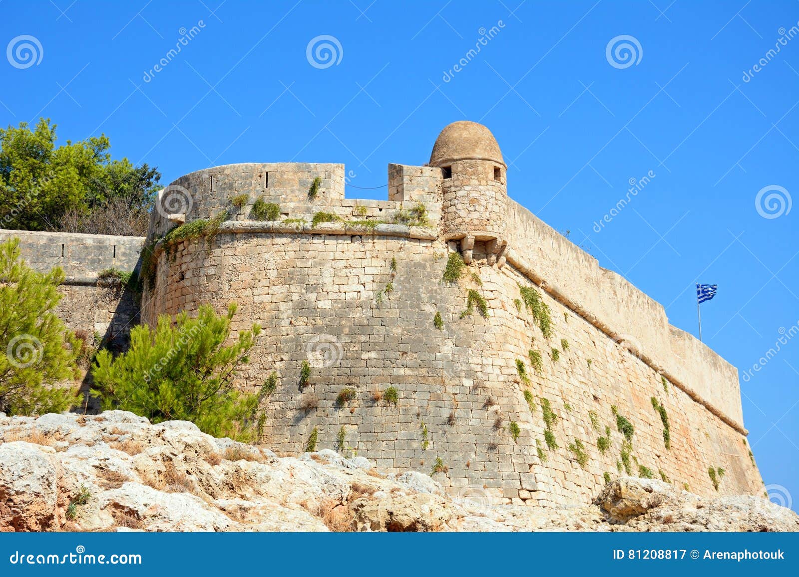 Vista Do Castelo De Rethymno, Creta Imagem de Stock - Imagem de ...