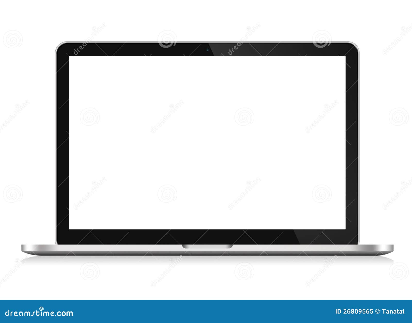 Vista Frontale Del Computer Portatile Immagine Stock - Immagine di ...