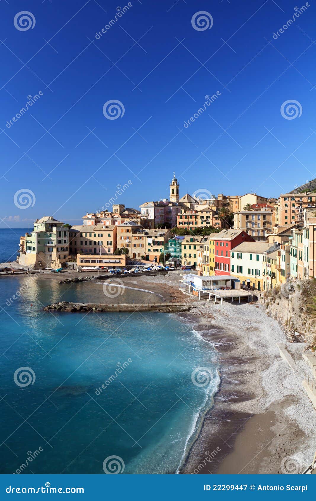 Vista Geral De Bogliasco, Italy Imagem de Stock - Imagem de ponte, casa ...