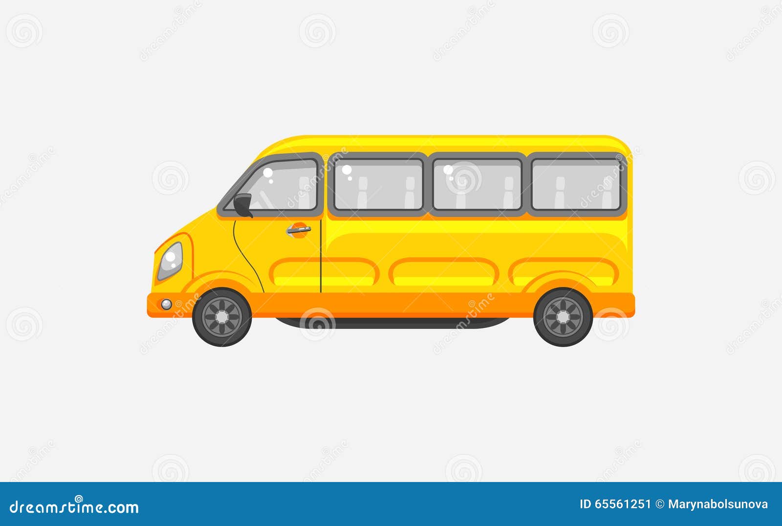 Vista lateral del microbús ilustración del vector. Ilustración de ...