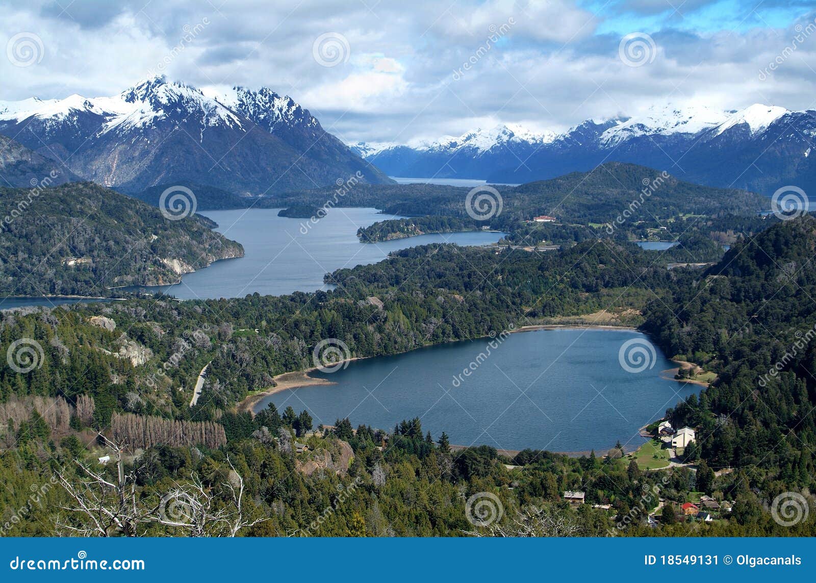 Vista no lago Nahuel Huapi imagem de stock. Imagem de parque - 18549131