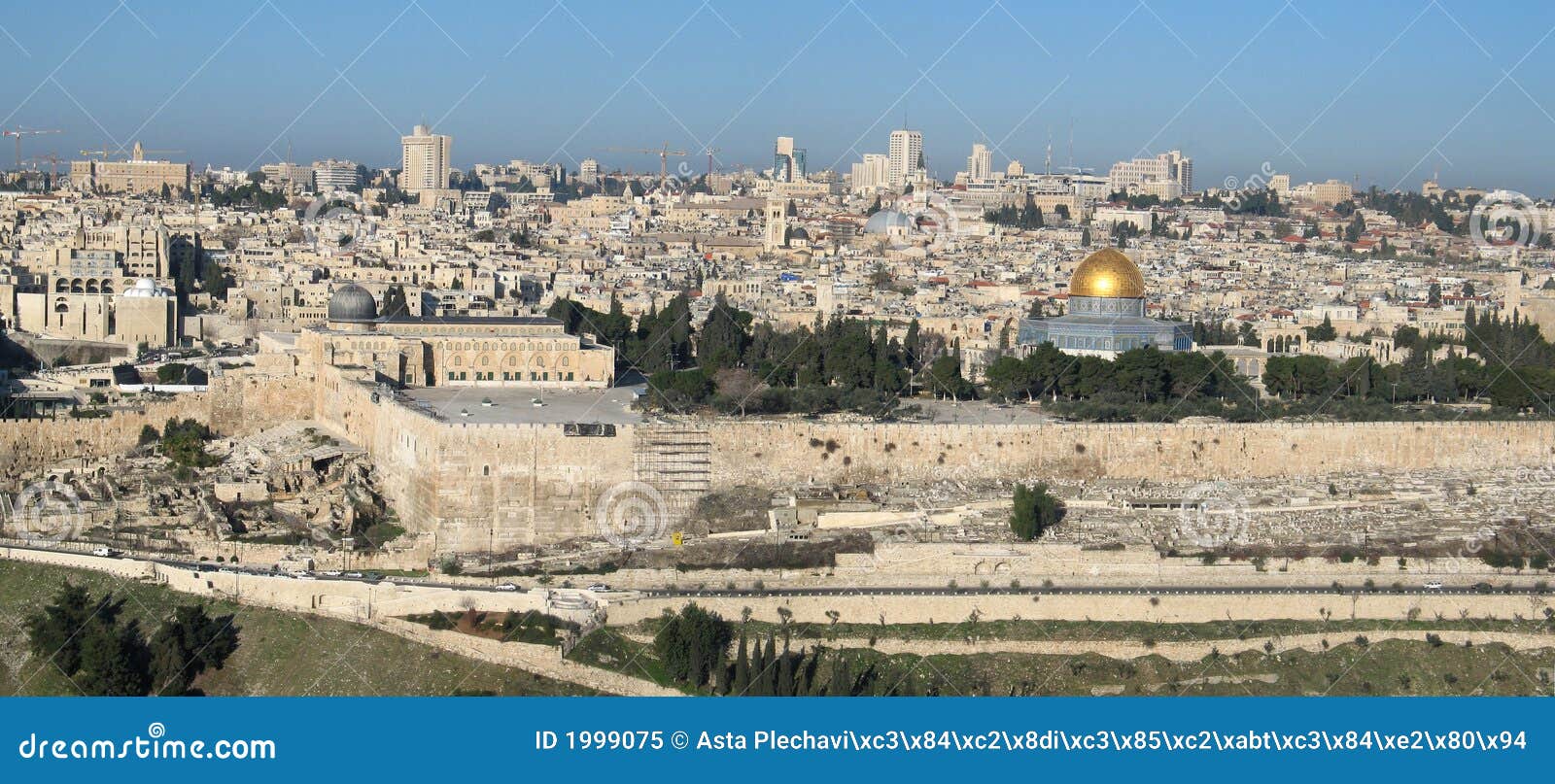 Vista Panoramica Di Gerusalemme Immagine Stock - Immagine di boschetto ...