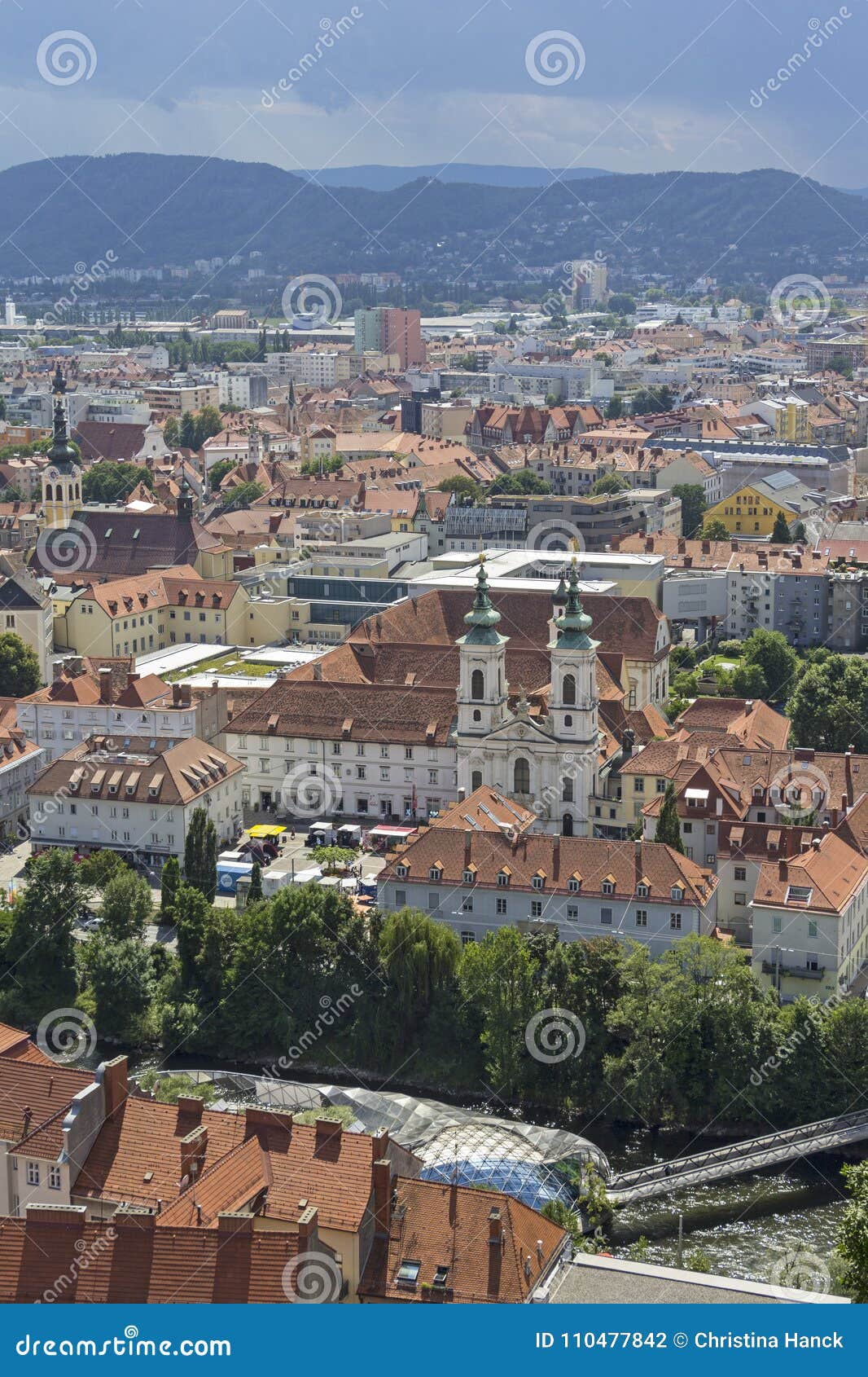 Vista Panoramica a Graz, Austria Fotografia Editoriale - Immagine di ...
