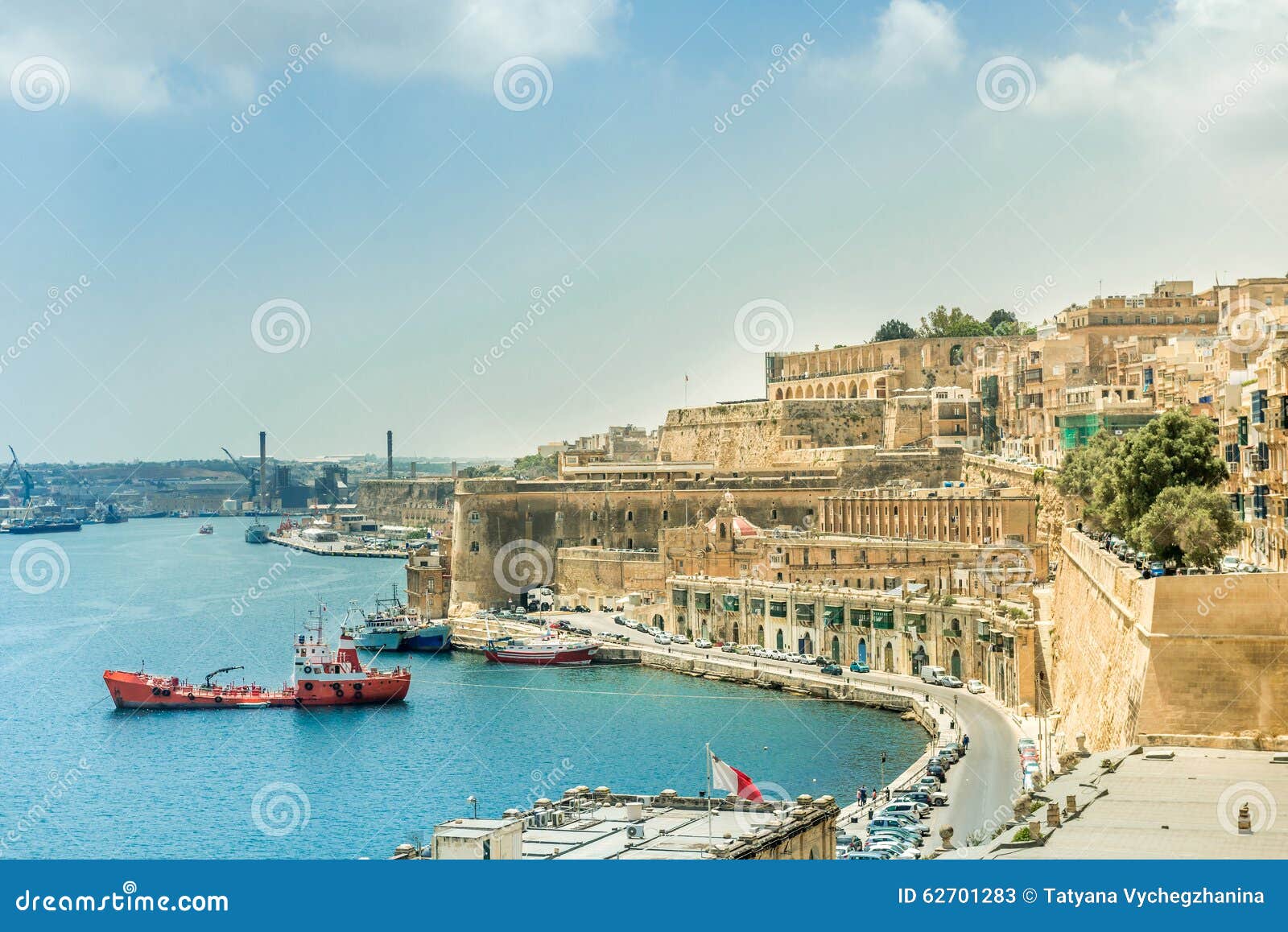 immagini di riserva di Vista Su La Valletta Dal Mare Malta - la ...