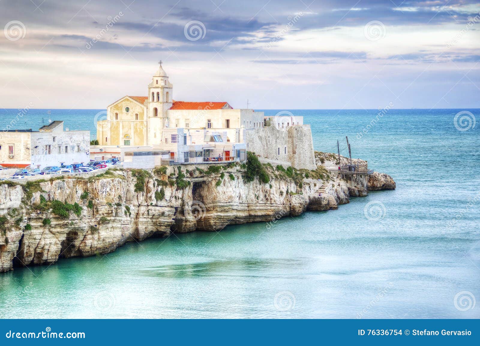 Vista sul mare da Vieste fotografia stock. Immagine di caratteristico ...