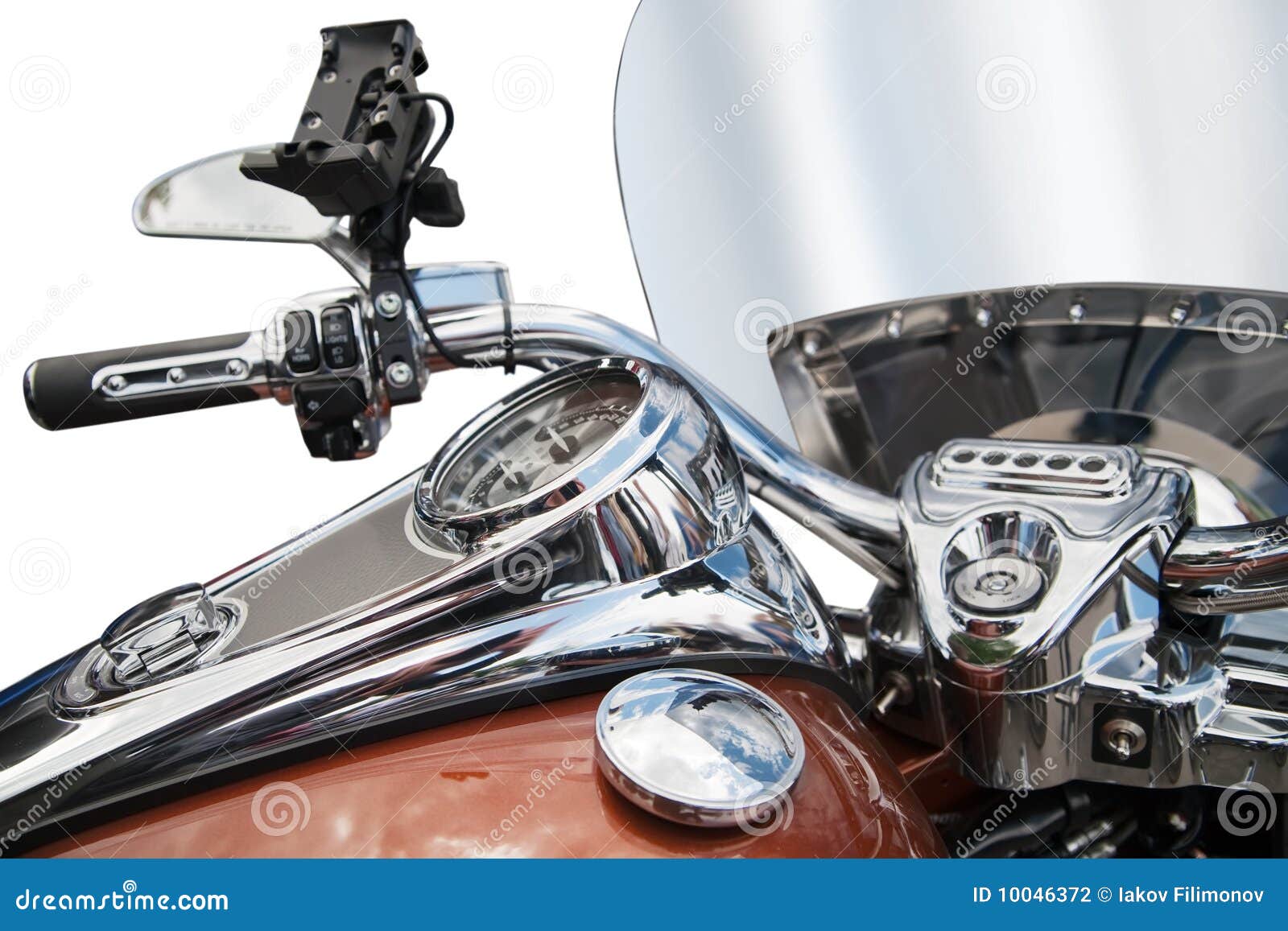 Vista Superiore Di Un Motociclo Classico Fotografia Stock - Immagine di ...