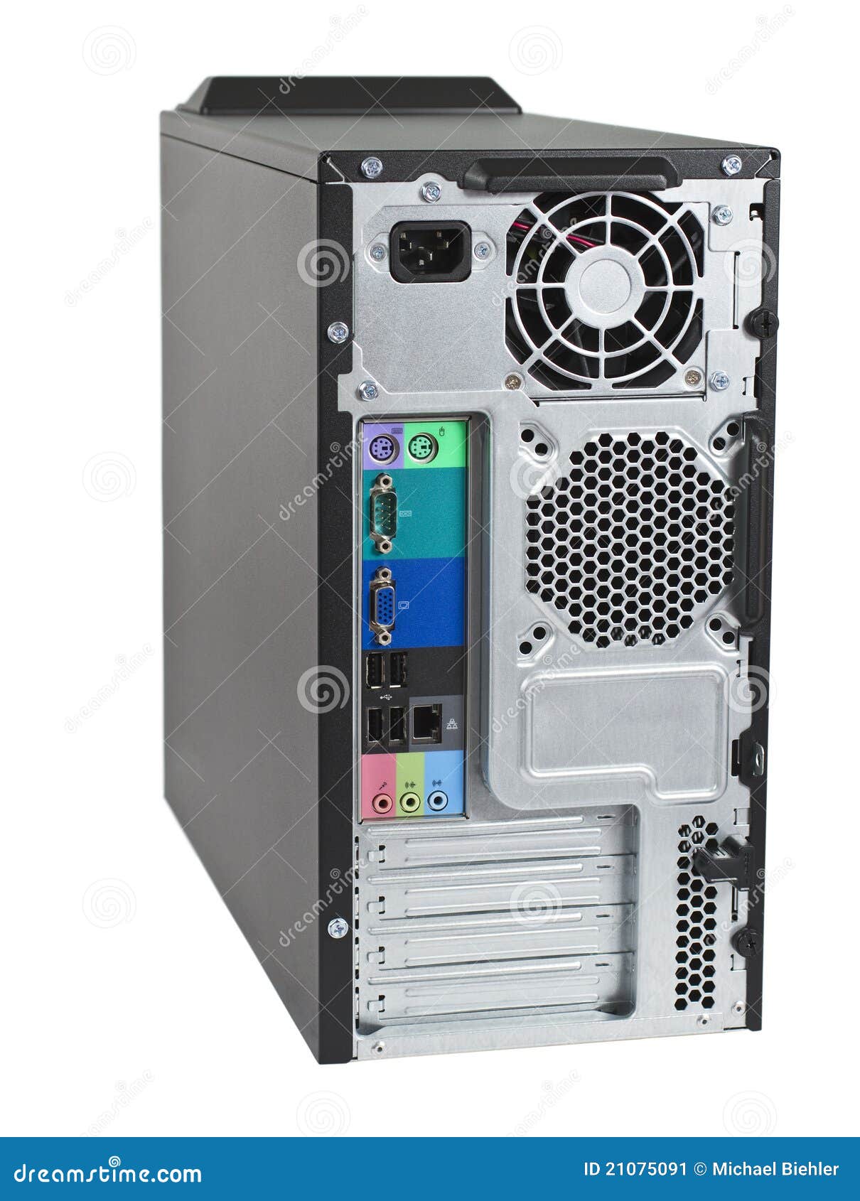 Vista Traseira Do Computador Imagem de Stock - Imagem: 21075091