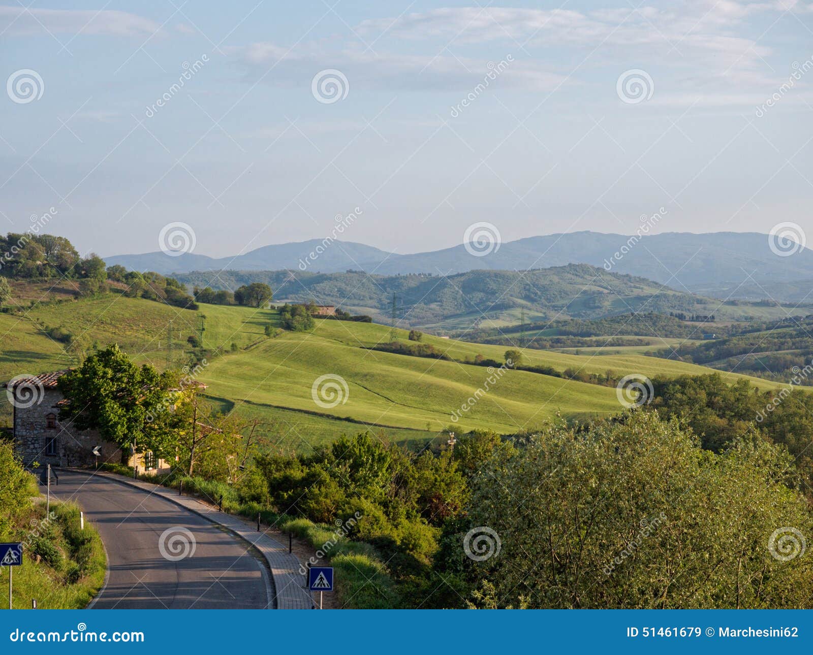 Viste Panoramiche Delle Colline Toscane Immagine Stock - Immagine di ...