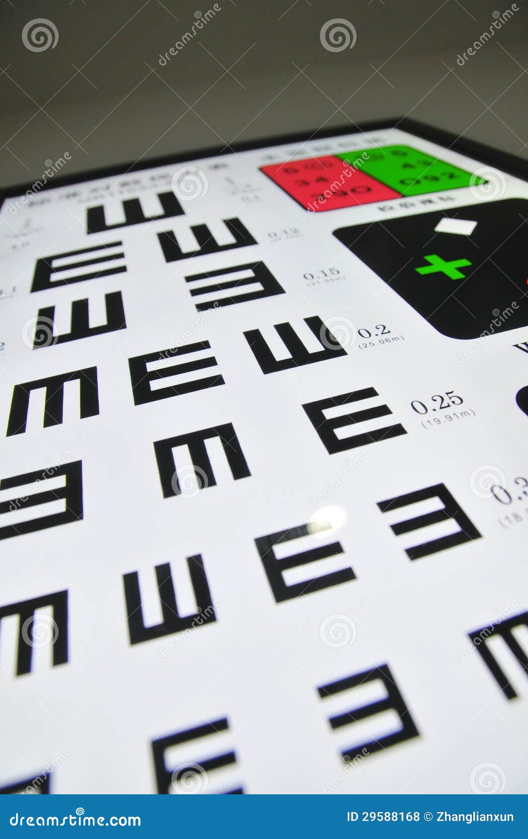 Visual acuity chart stock photo. Image of sight, exam - 29588168