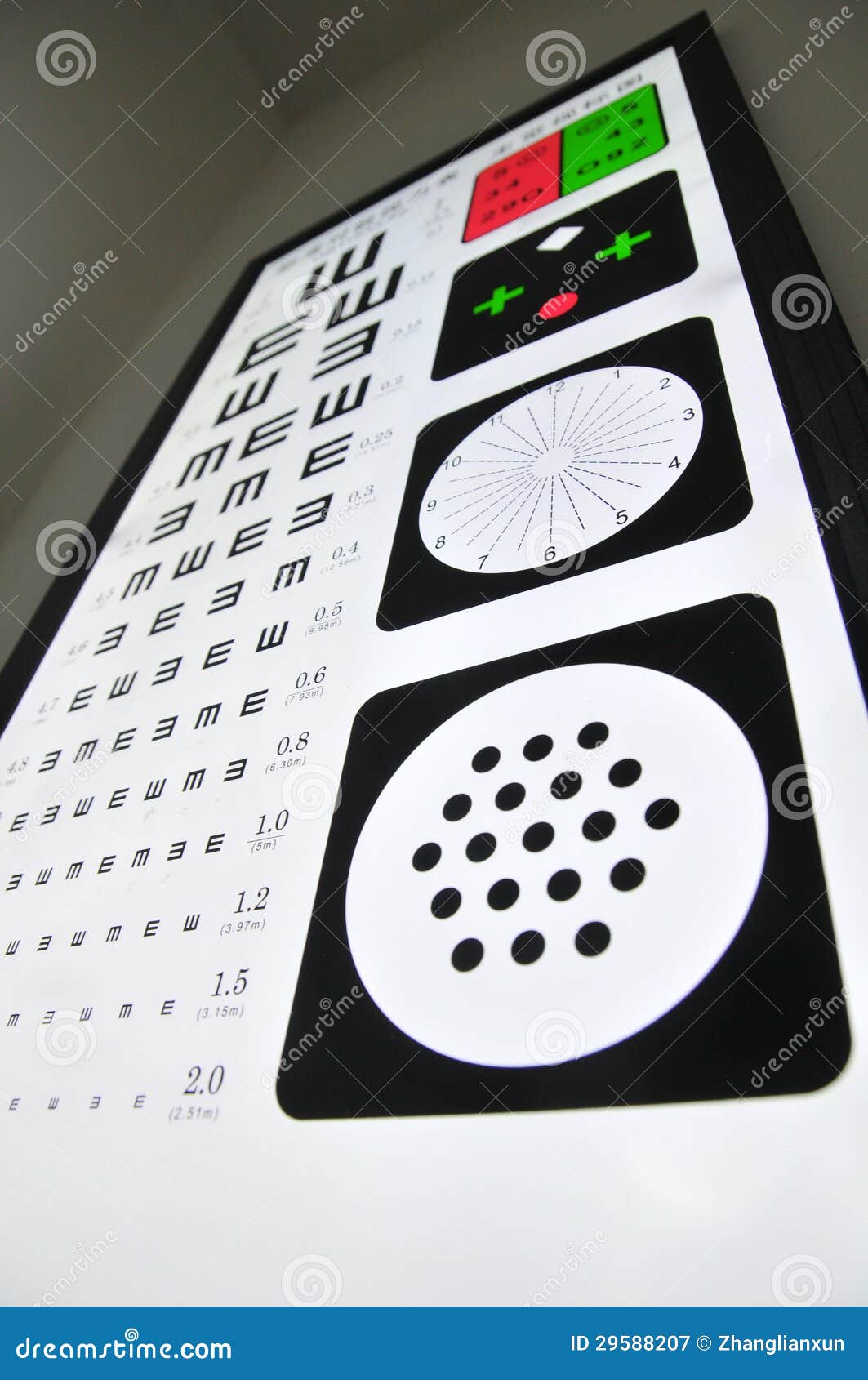 Visual acuity chart stock image. Image of alphabets, reading - 29588207