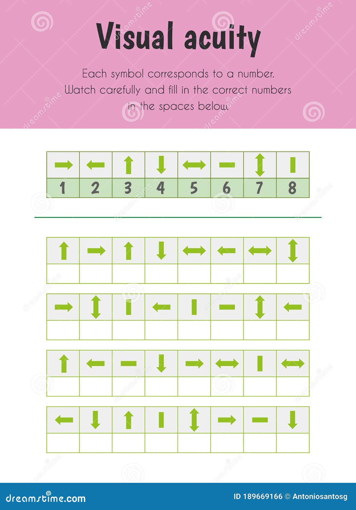 Visual Acuity Educational Sheet. Primary Module For Attention And ...