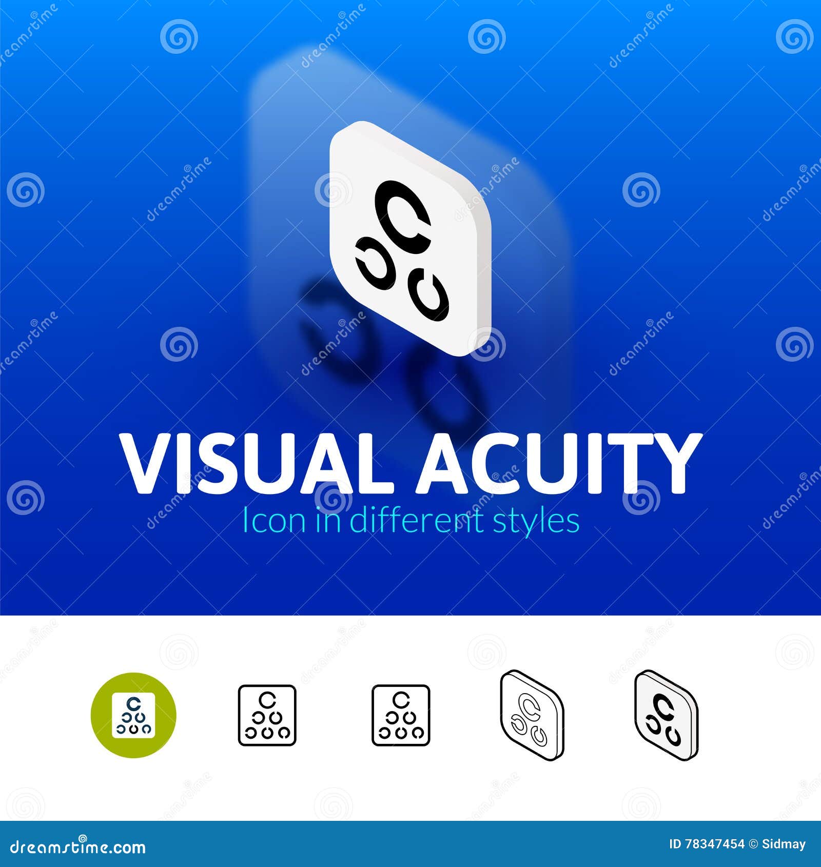 Visual Acuity Testing Concept Icon Cartoon Vector | CartoonDealer.com ...