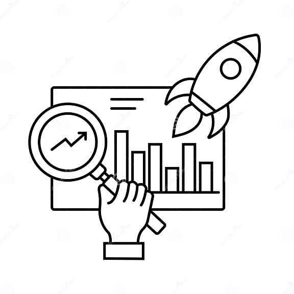Visual Analytics Icon: Data Visualization Solutions. Data Insights Icon ...