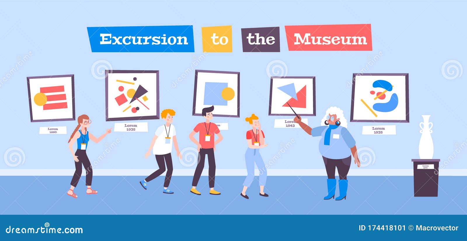 Visual Art Gallery Background Stock Illustration - Illustration of ...