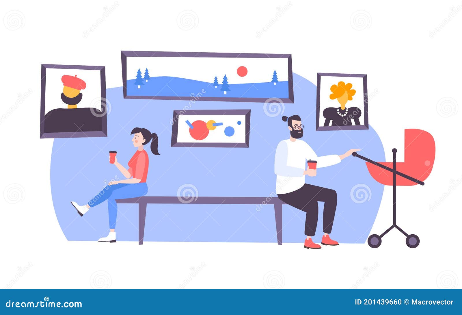 Visual Art Gallery Background Royalty-Free Illustration | CartoonDealer ...