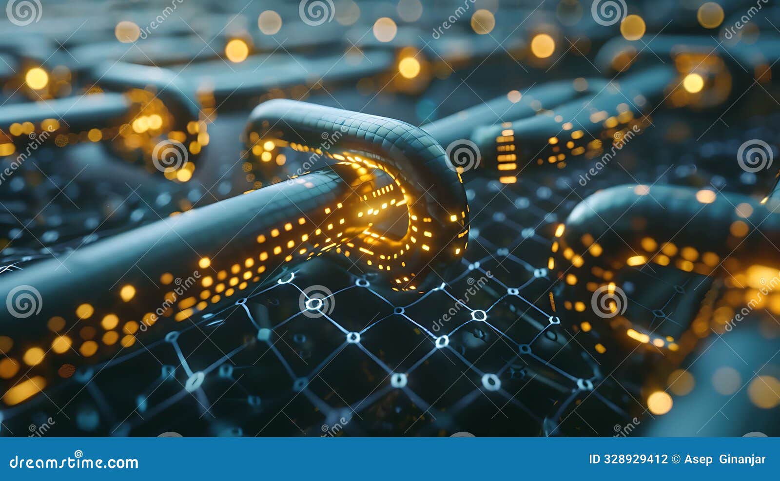 Visual of Blockchain Security Features Stock Illustration ...