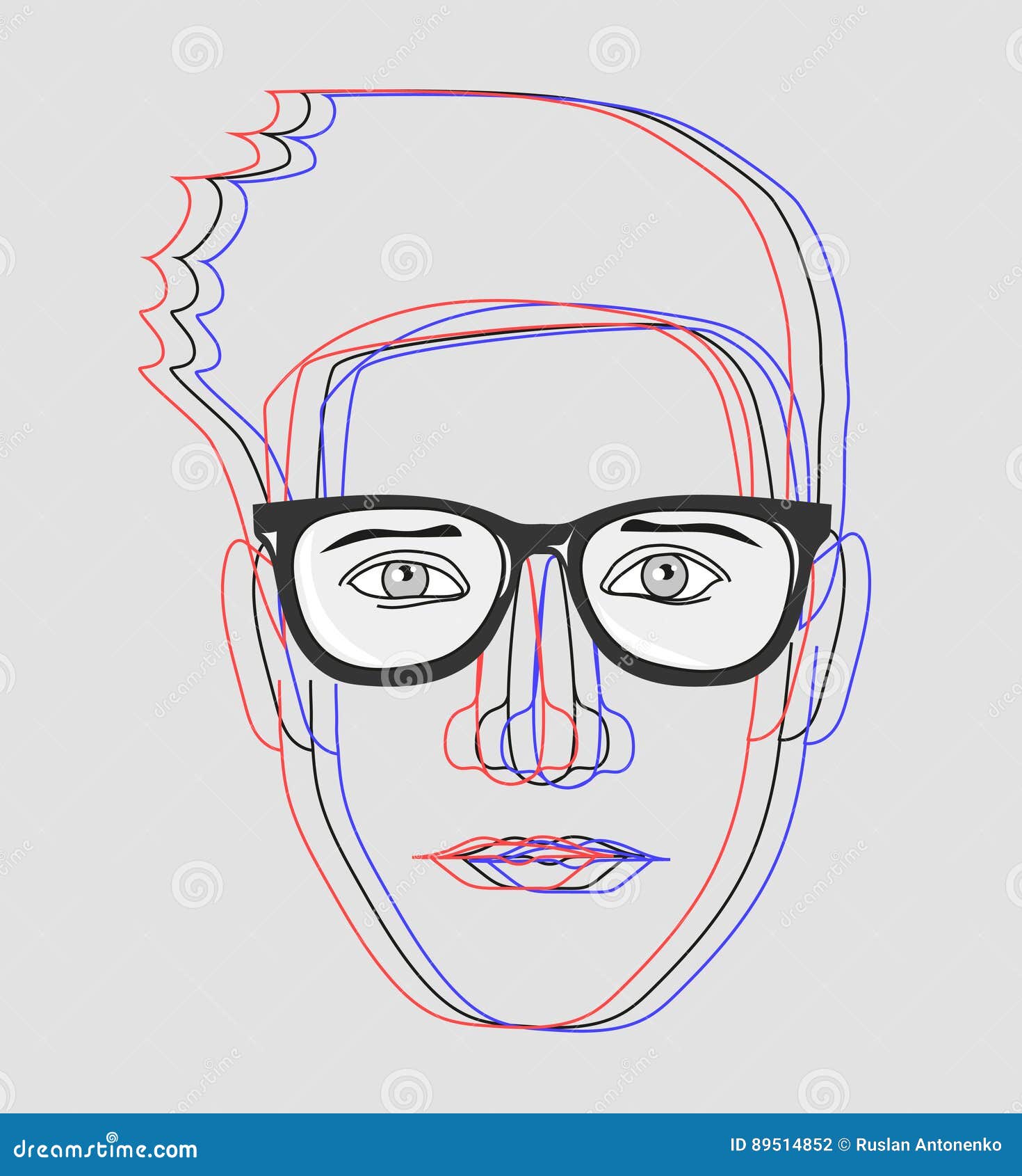 Visual stock vector. Illustration of form, contour, fixation - 89514852