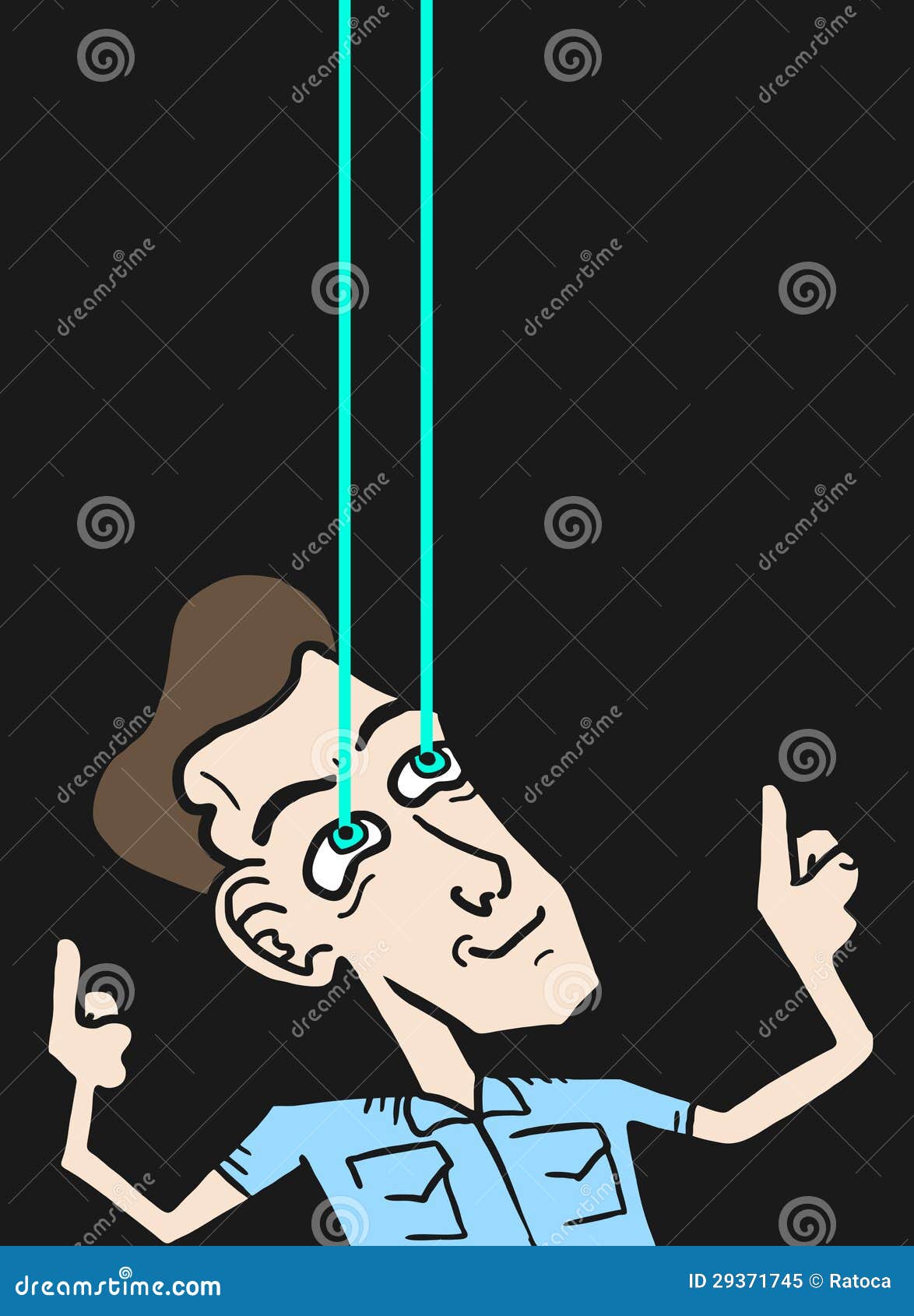 Visual cartoon stock vector. Illustration of character - 29371745