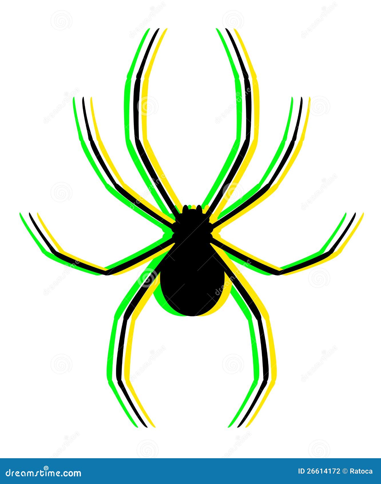 Visual color spider stock vector. Illustration of drawing - 26614172