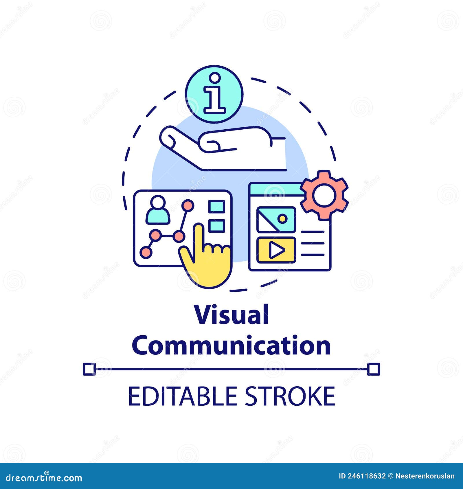 Visual Communication Concept Icon Stock Vector - Illustration of ...