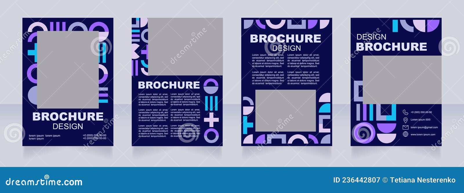 Visual Communication Industry Event Blank Brochure Layout Design Stock ...