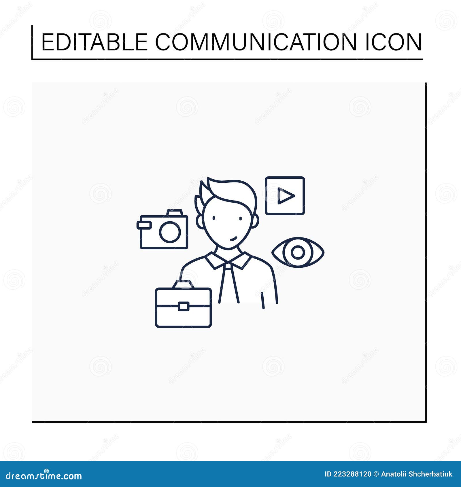 Visual Communication Line Icon Stock Vector - Illustration of ...