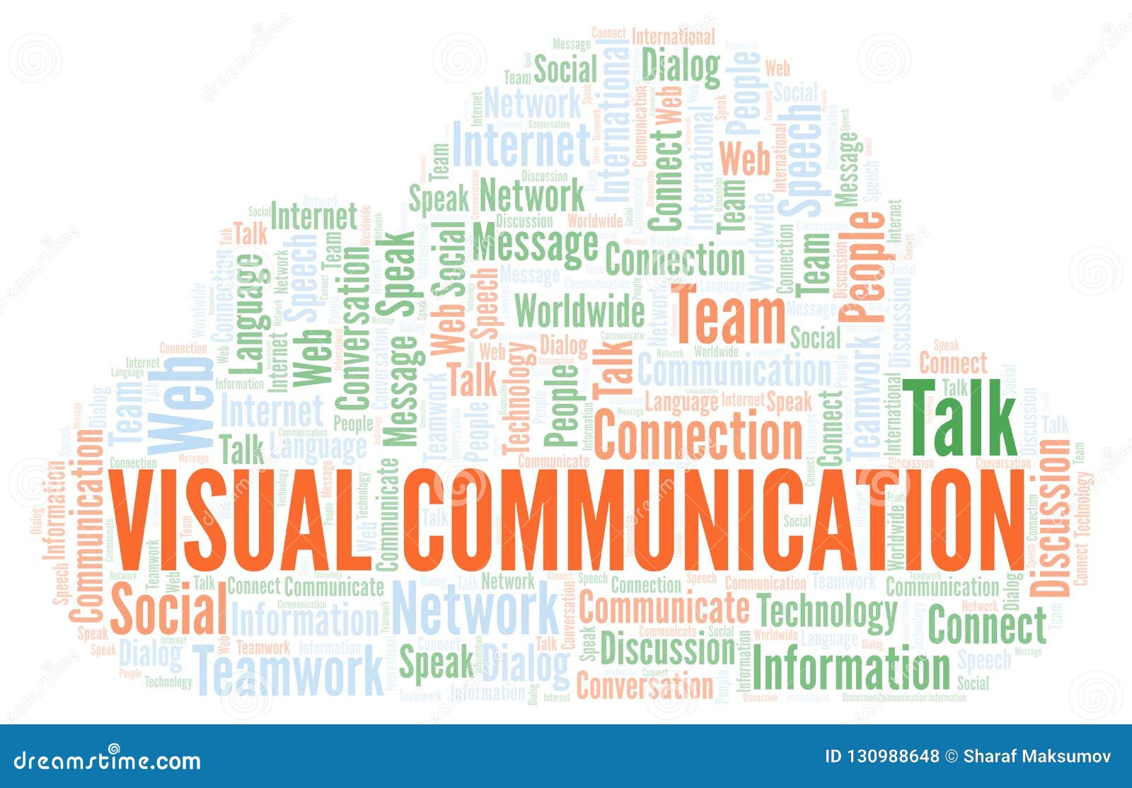 Visual Communication Word Cloud. Stock Illustration - Illustration of ...