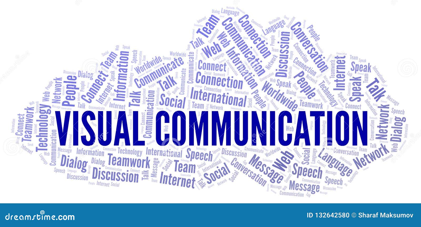 Visual Communication Word Cloud Stock Illustration - Illustration of ...