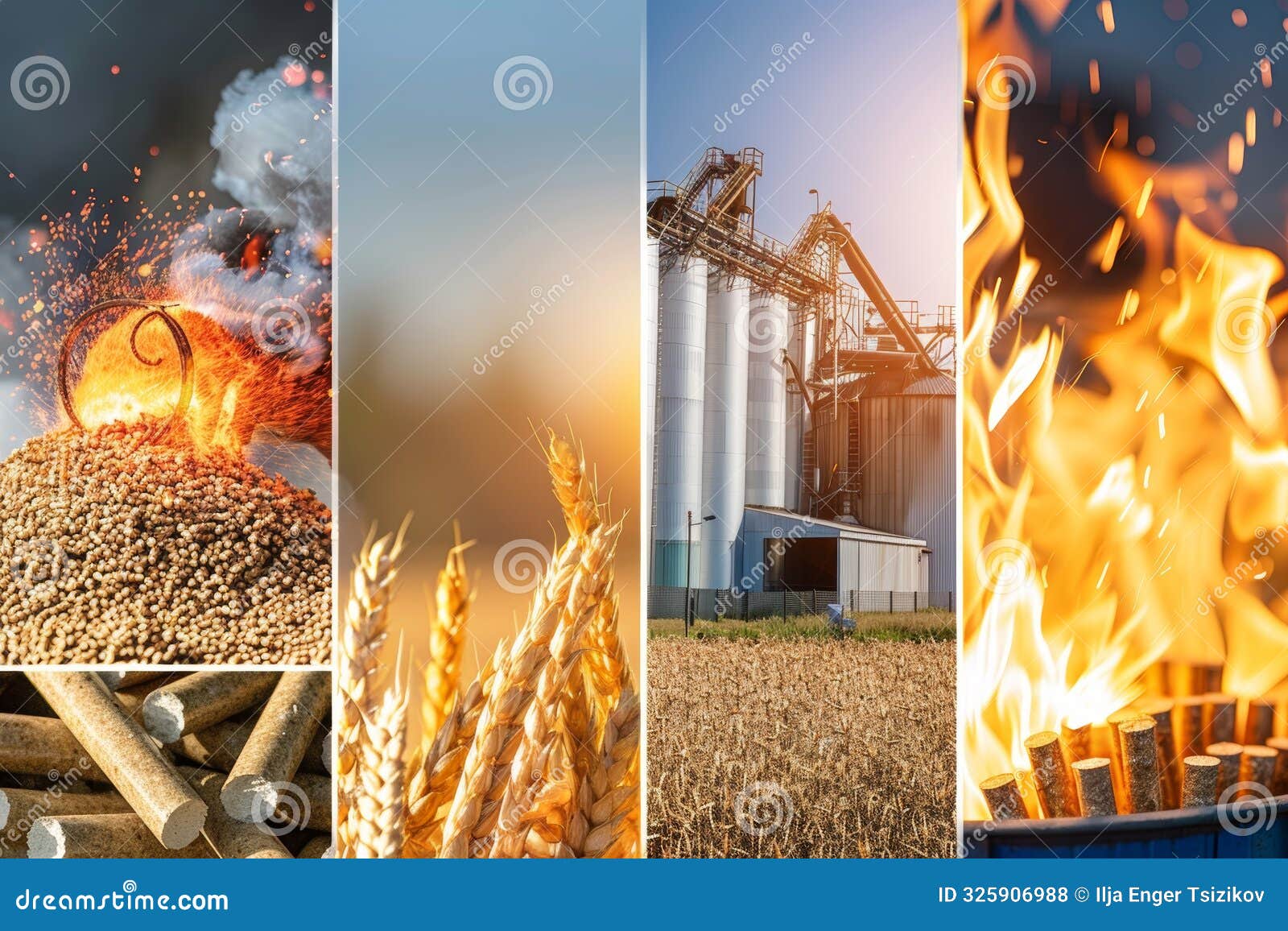 Visual Comparison Climate Change Impacts Transform into Sustainable Wood Pellet Production Stock ...