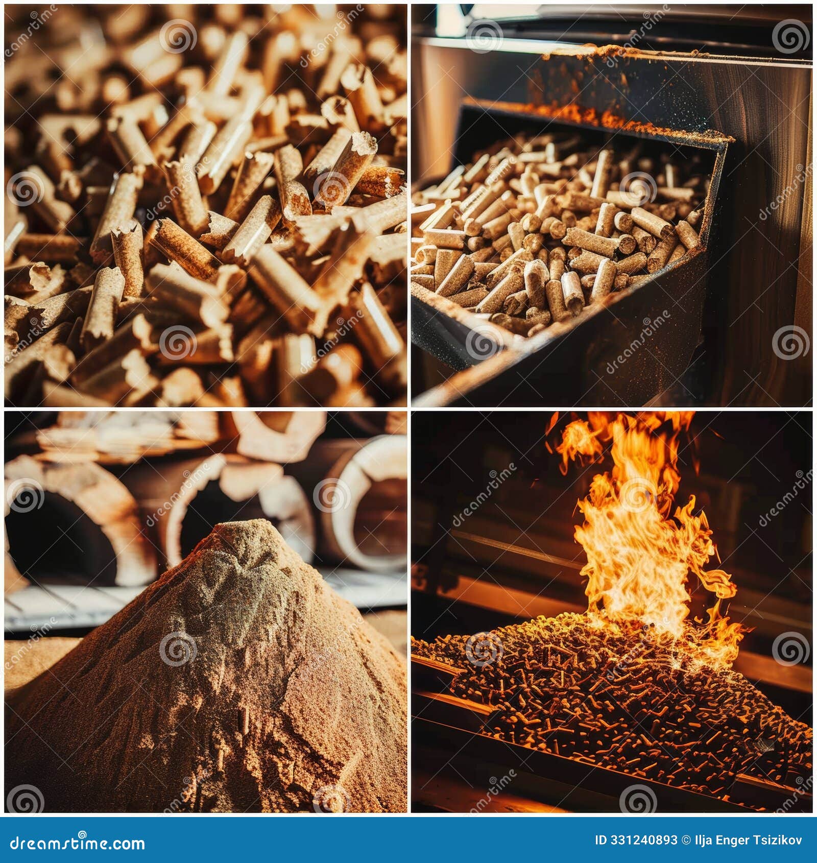 Visual Comparison Climate Change Impacts Vs Sustainable Wood Pellet Production Benefits Stock ...