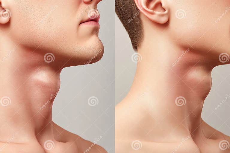 Thyroid Gland: Normal Vs Abnormal Comparison Stock Illustration ...
