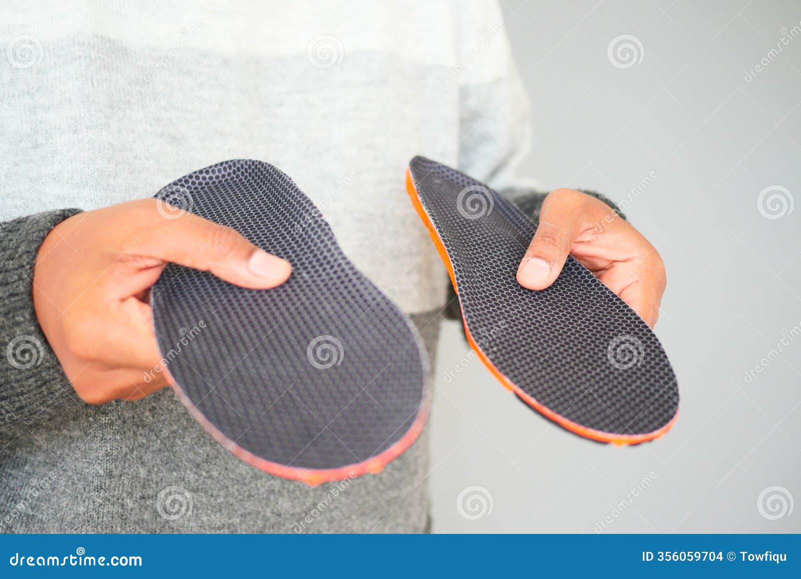 Visual Comparison of Two Shoe Insoles Showcasing Design and Texture ...