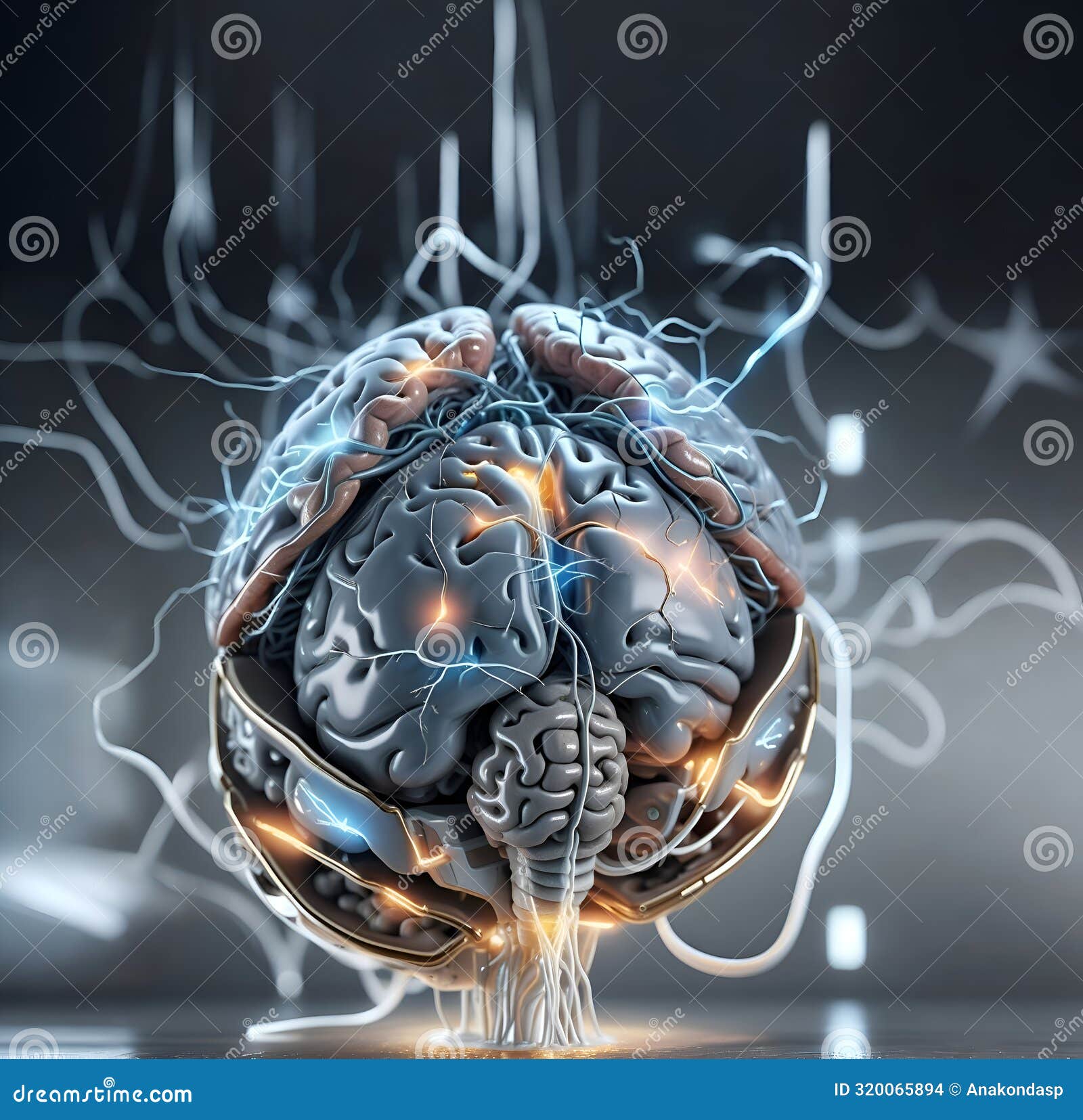 Visual Concept Of Artificial Intelligence Background. Ai As Brains ...