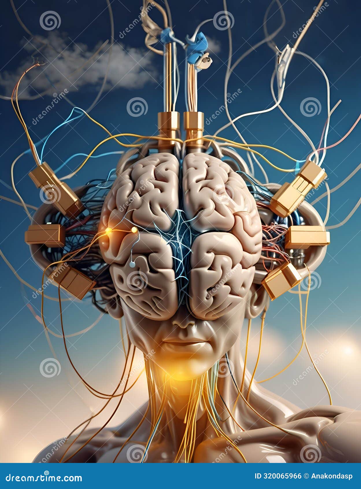 Visual Concept of Artificial Intelligence Background. Ai As Brains ...