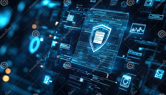 Visual Concept of Data Compliance Assurance Shield Guarding Documents ...